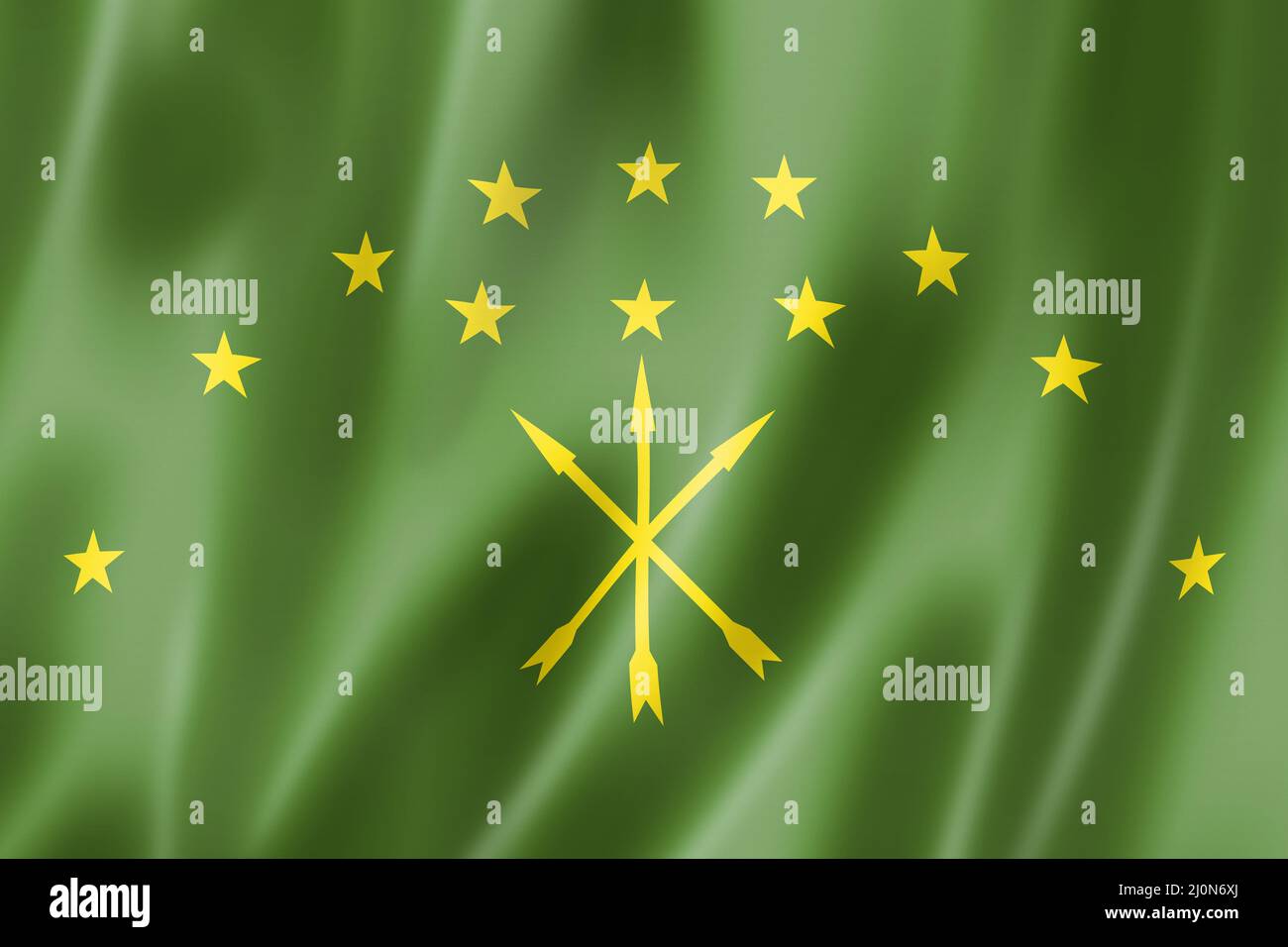 Adygea state - Republic - flag, Russia Stock Photo - Alamy