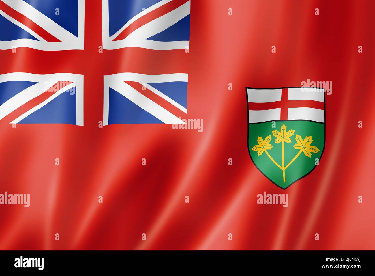 Ontario province flag, Canada Stock Photo - Alamy