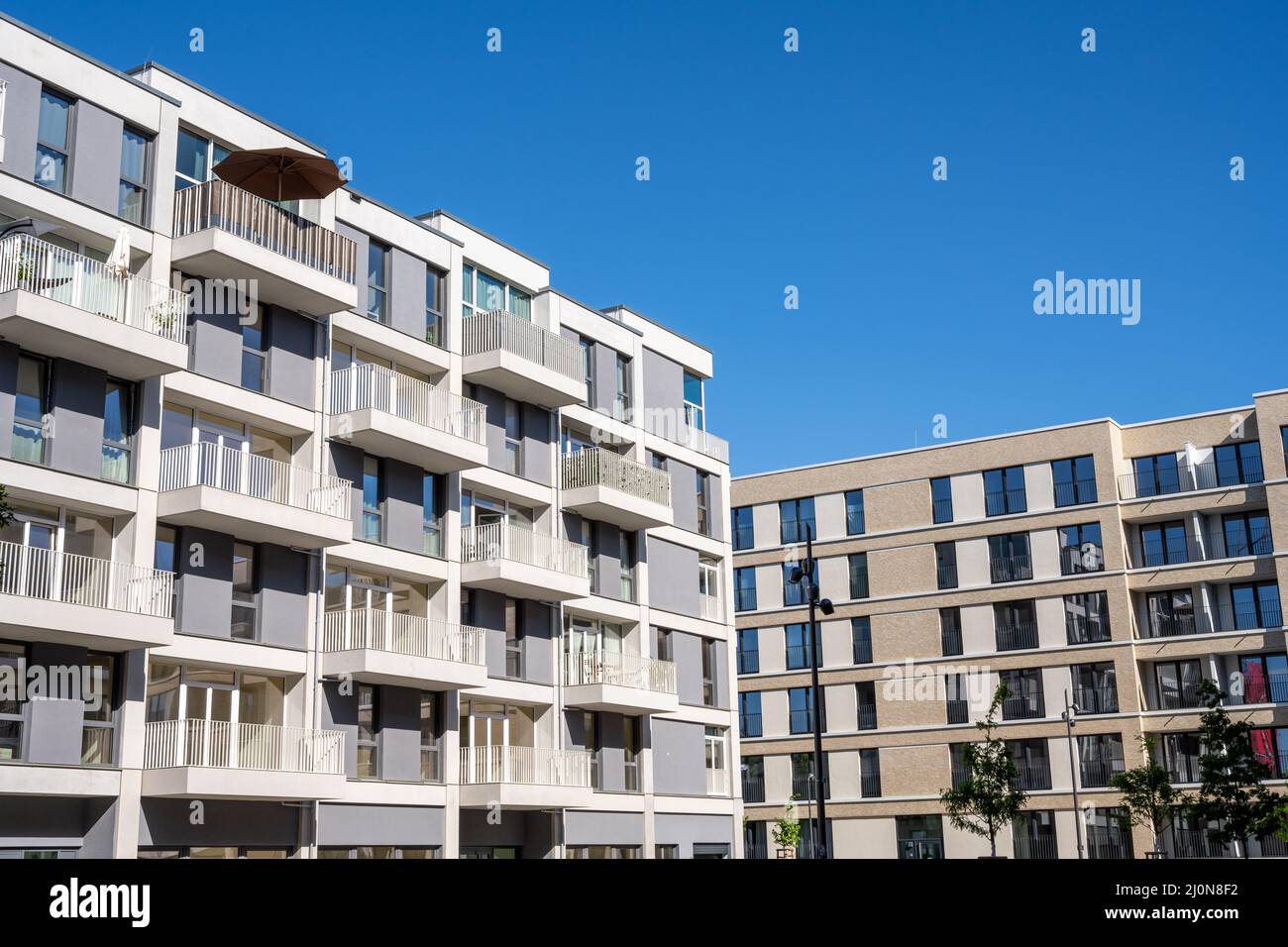 Modern housing development area seen in Berlin, Germany Stock Photo - Alamy