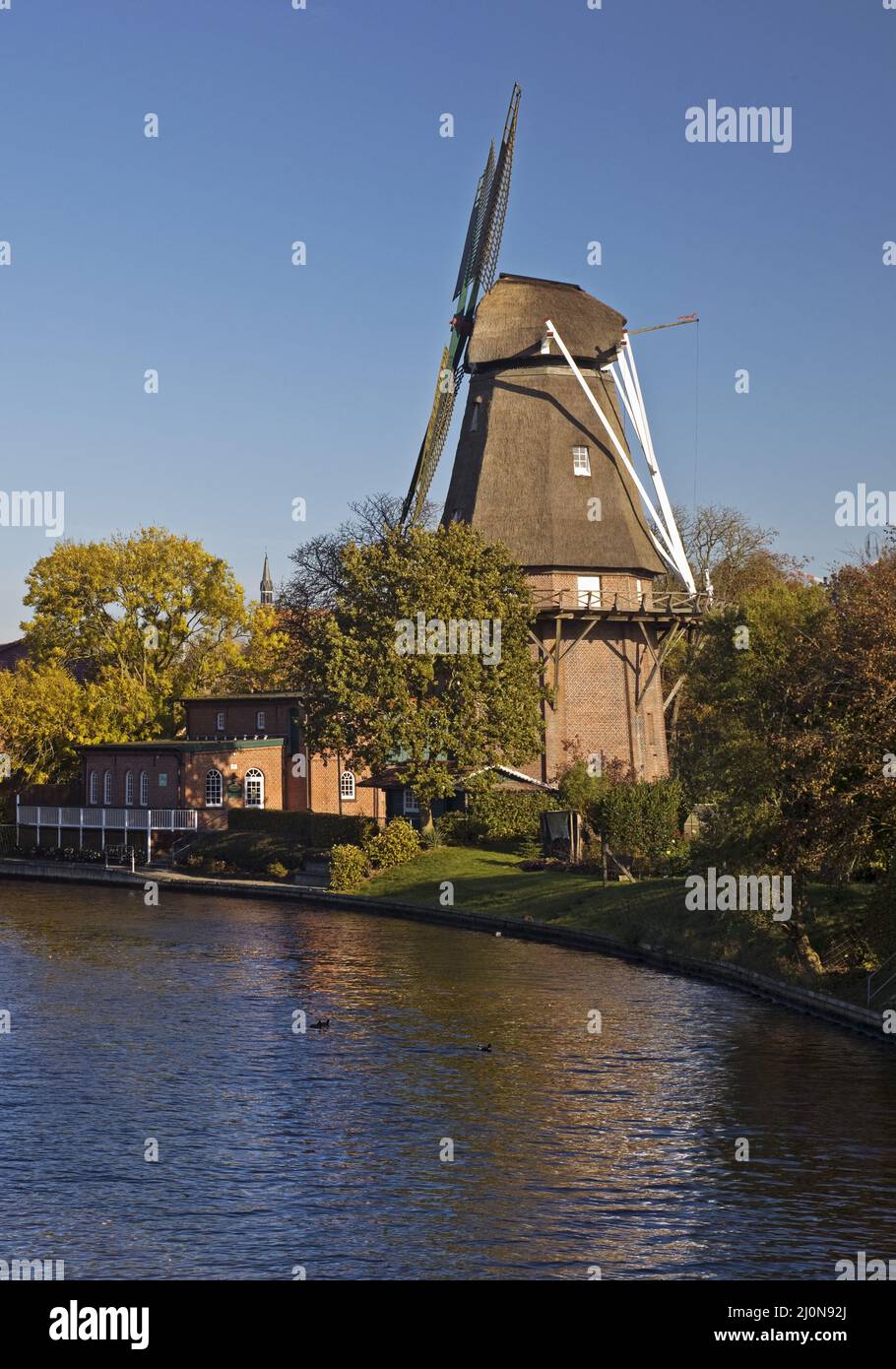 Three-story Dutch gallery at Knockster Tief, Hinte, East Frisia, Lower ...