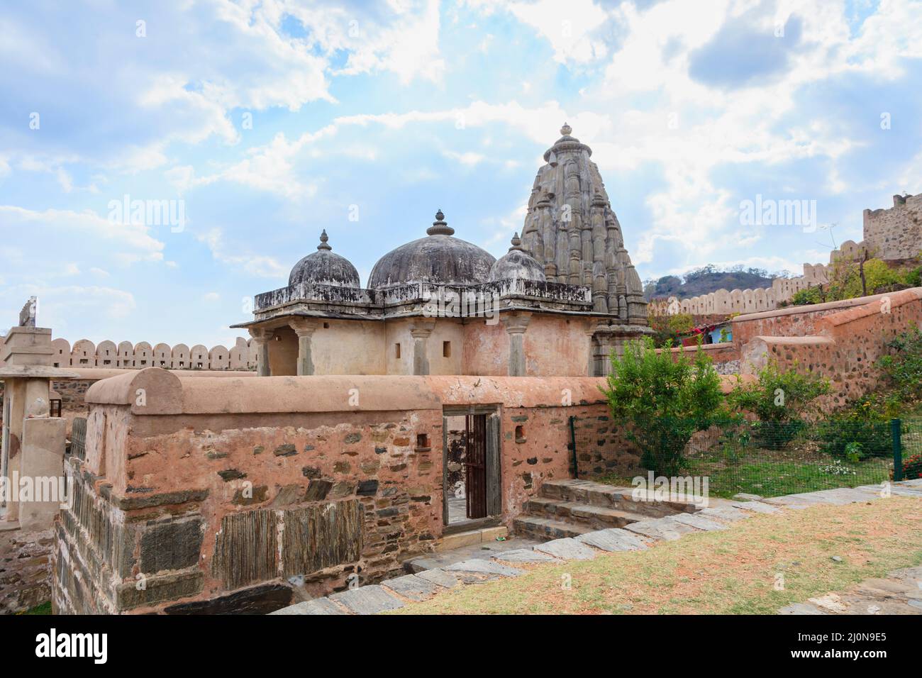 Charbhuja Temple in Kumbhalgarh Fort, a Mewar fortress on the westerly ...