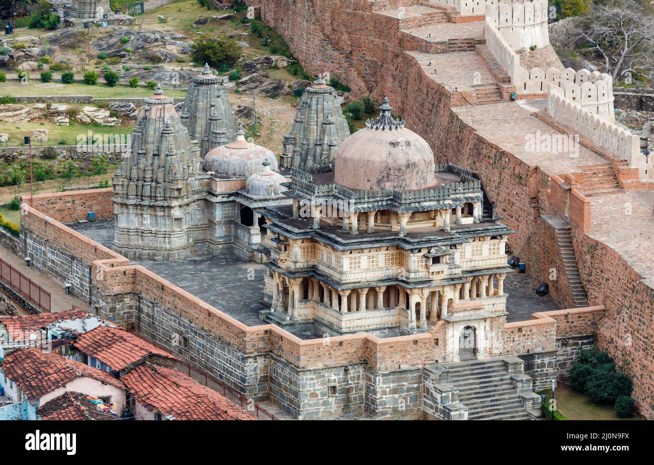 View of Vedi Temple in Kumbhalgarh Fort, a Mewar fortress on the ...