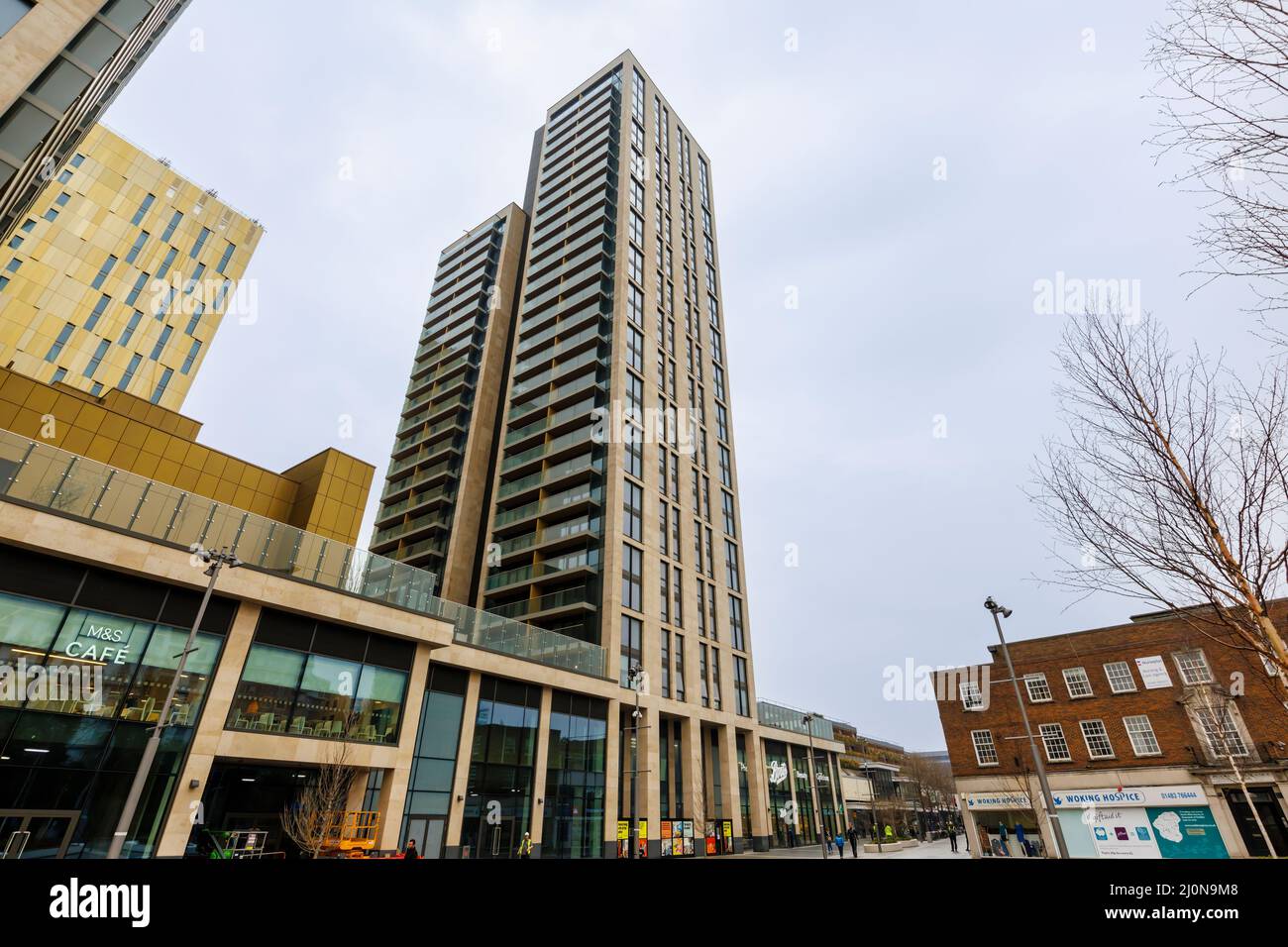 The recently completed mixed use tall tower block development at ...