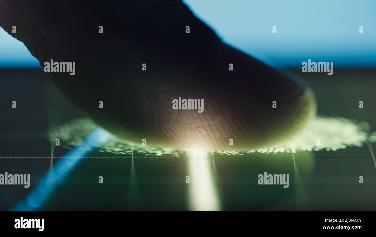 Biometric data fingerprint scan hi-res stock photography and images - Alamy