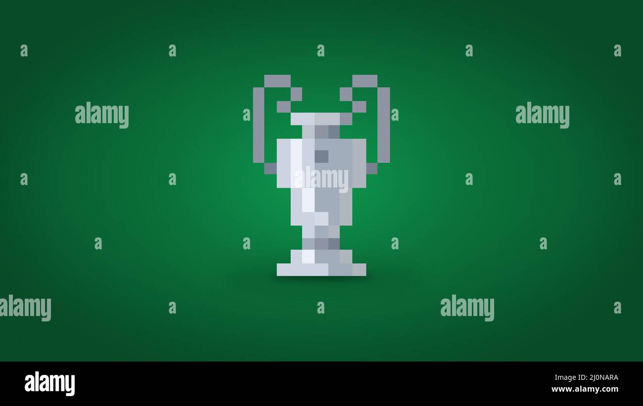 Pixel champions football cup - high resolution 4k background Stock ...