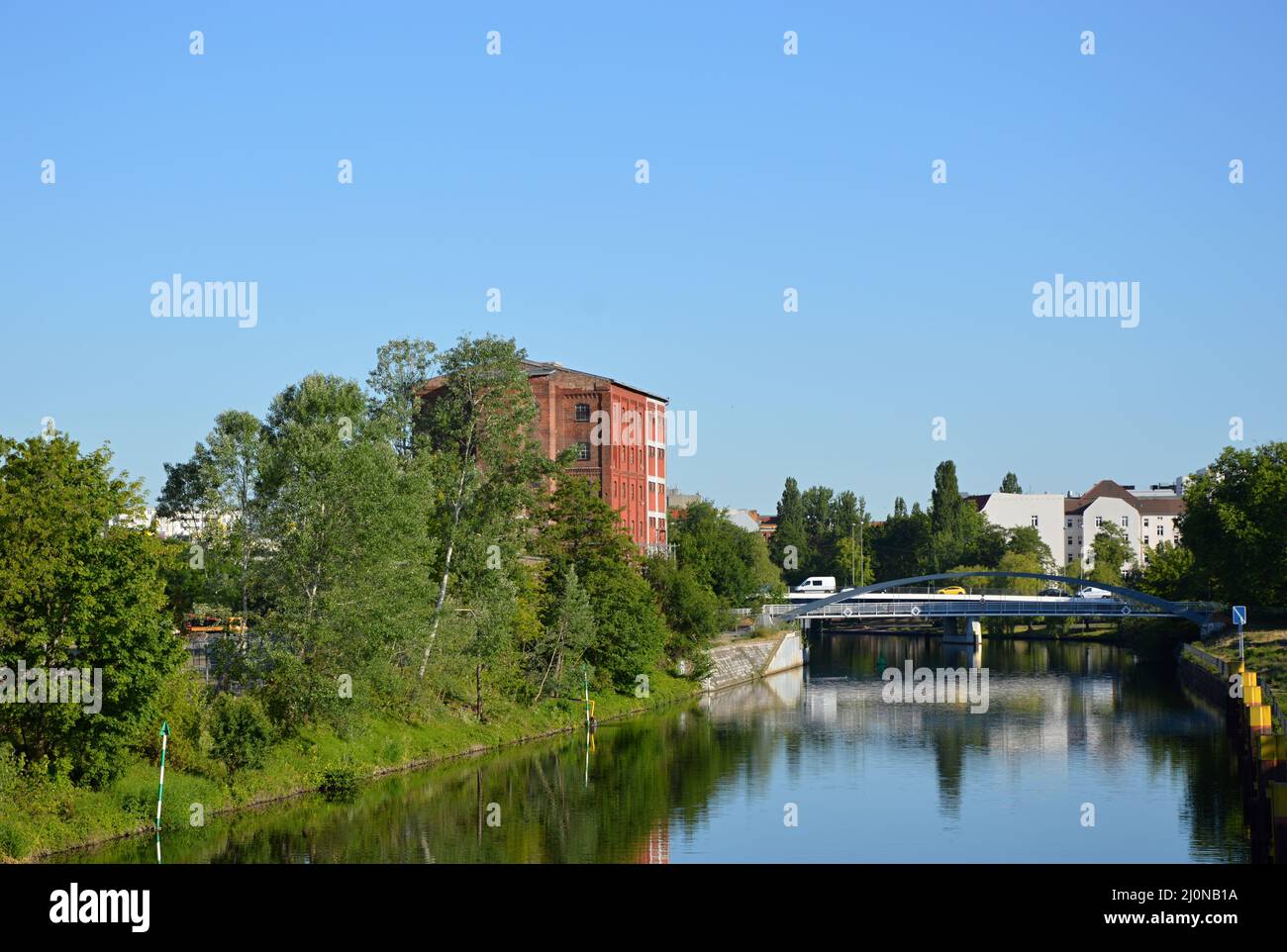Canal in Spring in the Neighborhood Tiergarten, Berlin Stock Photo - Alamy
