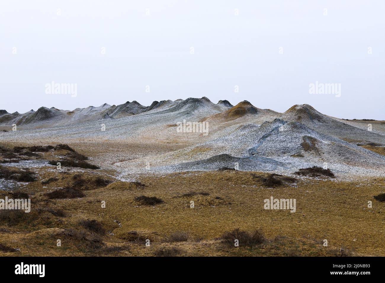 Beautiful mud volcanoes in the mountains. Gobustan. Azerbaijan Stock Photo - Alamy