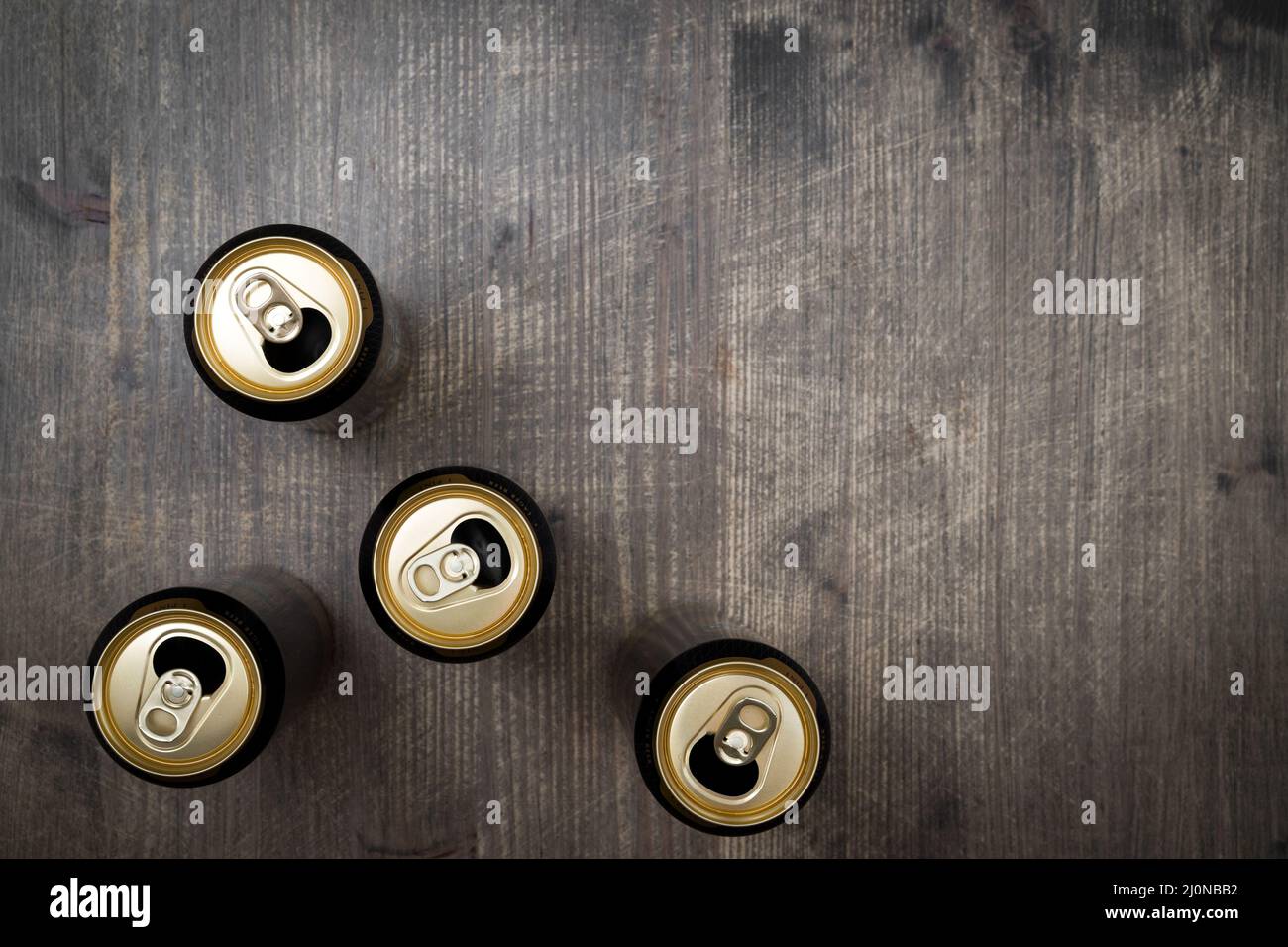 Top view beer cans hi-res stock photography and images - Alamy