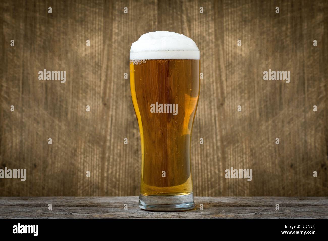Glass of light lager beer Stock Photo - Alamy