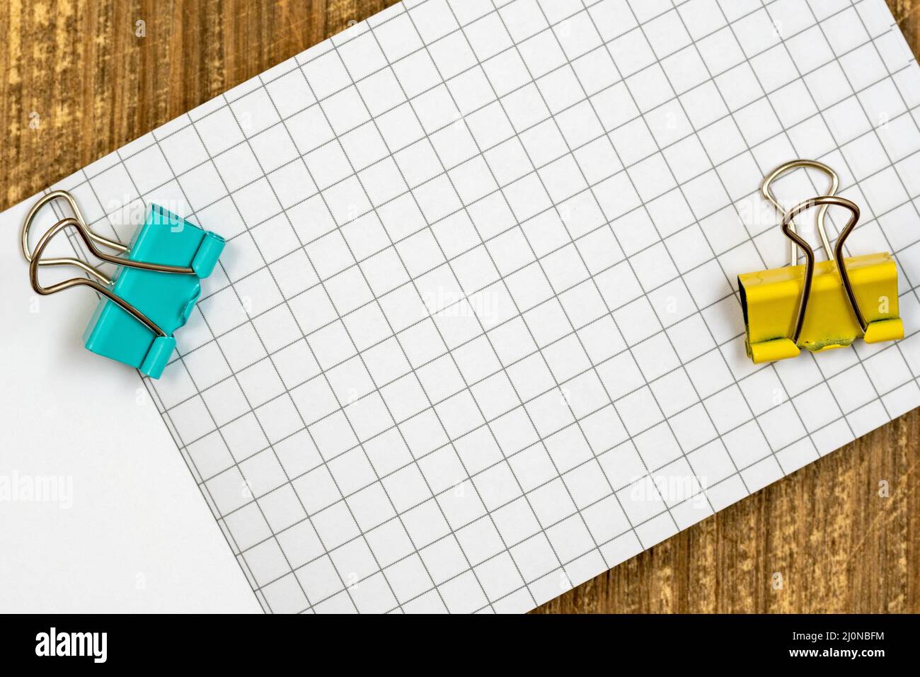 Blank notebook with paper clips Stock Photo - Alamy