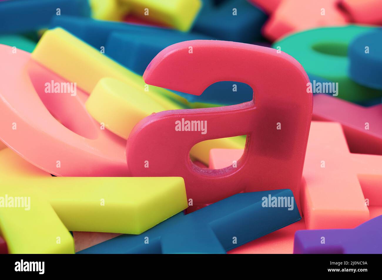 Plastic letters fridge magnets Stock Photo - Alamy