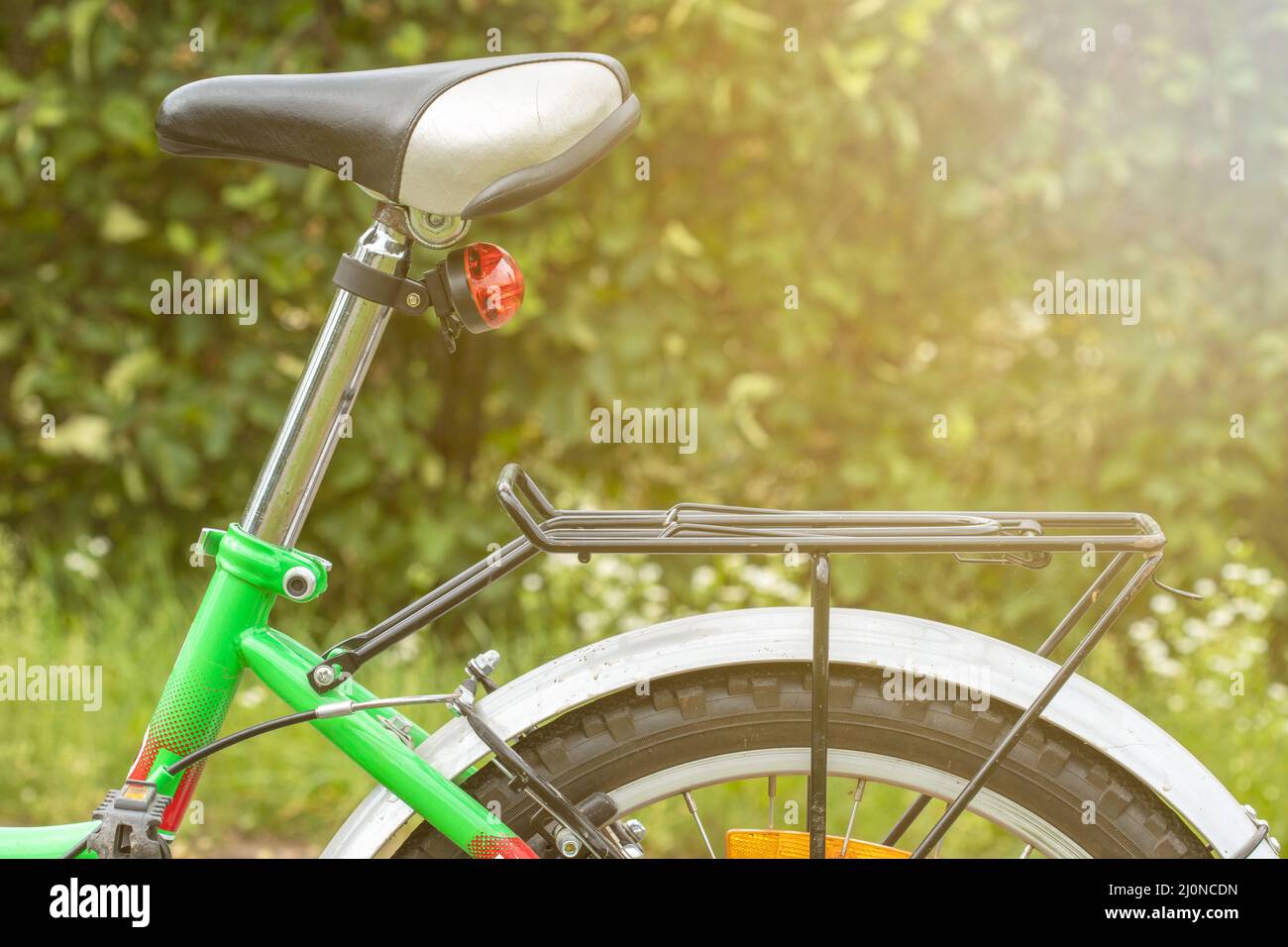 Bicycle saddle on the nature background Stock Photo - Alamy