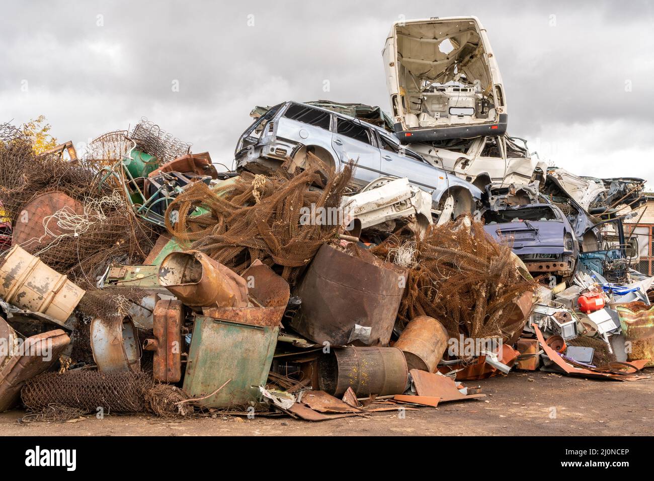 Scrap metal dump Stock Photo - Alamy