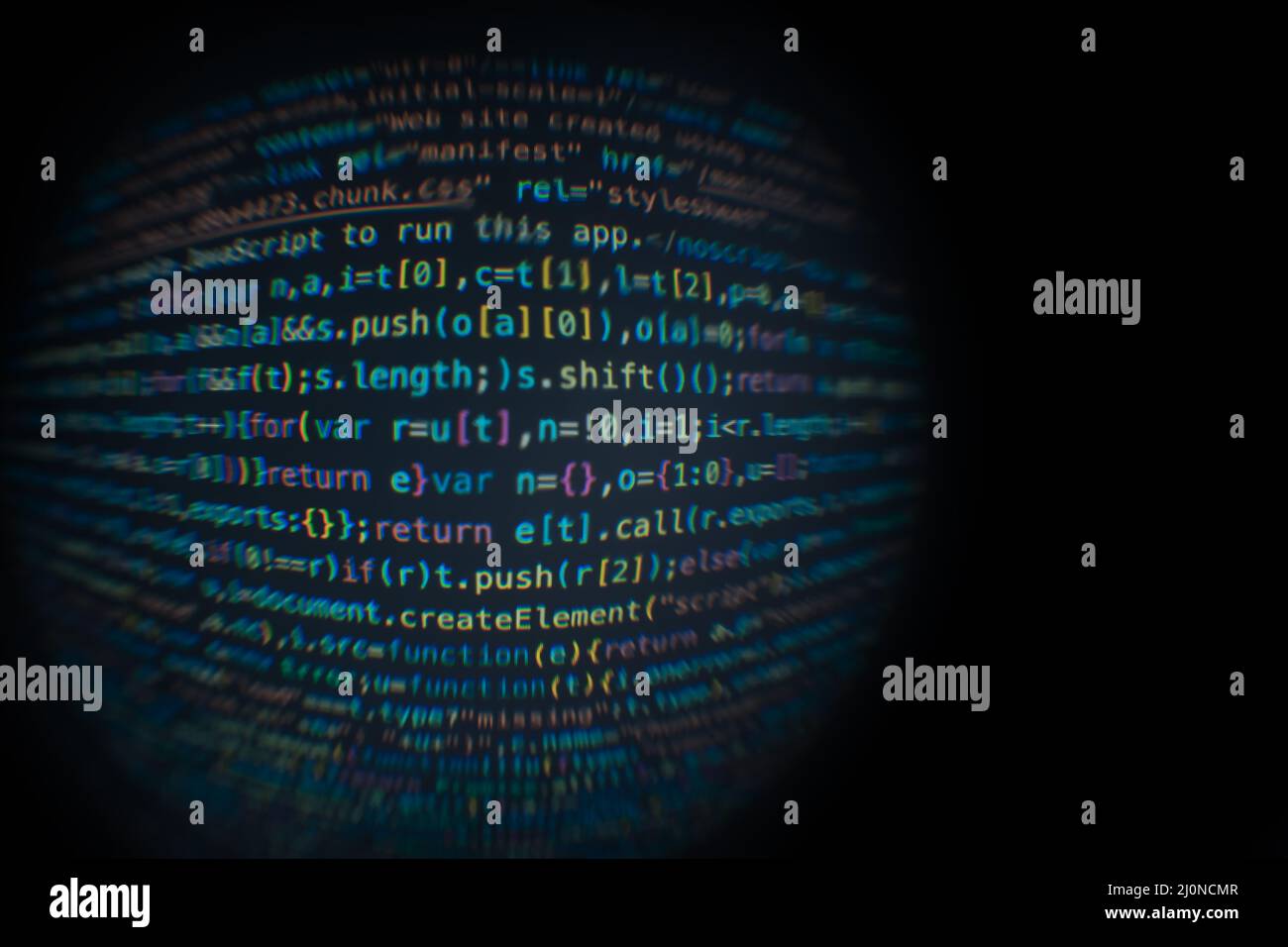 Software developer code. Abstract computer script code. Software developer code programming ...