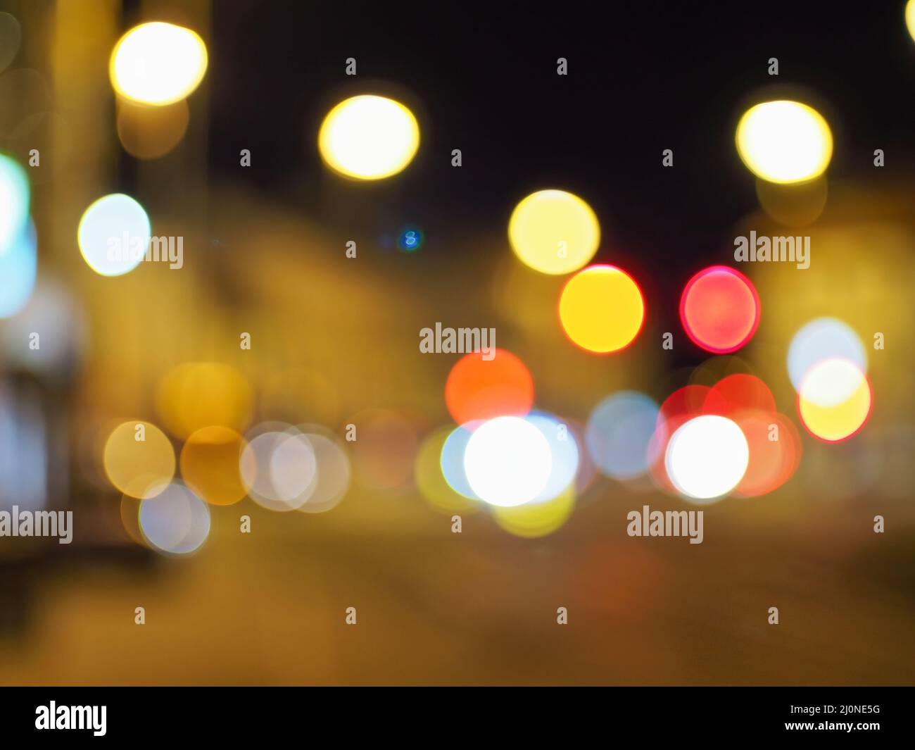 Wallpaper out of focus street lights in Maribor city at night Stock ...
