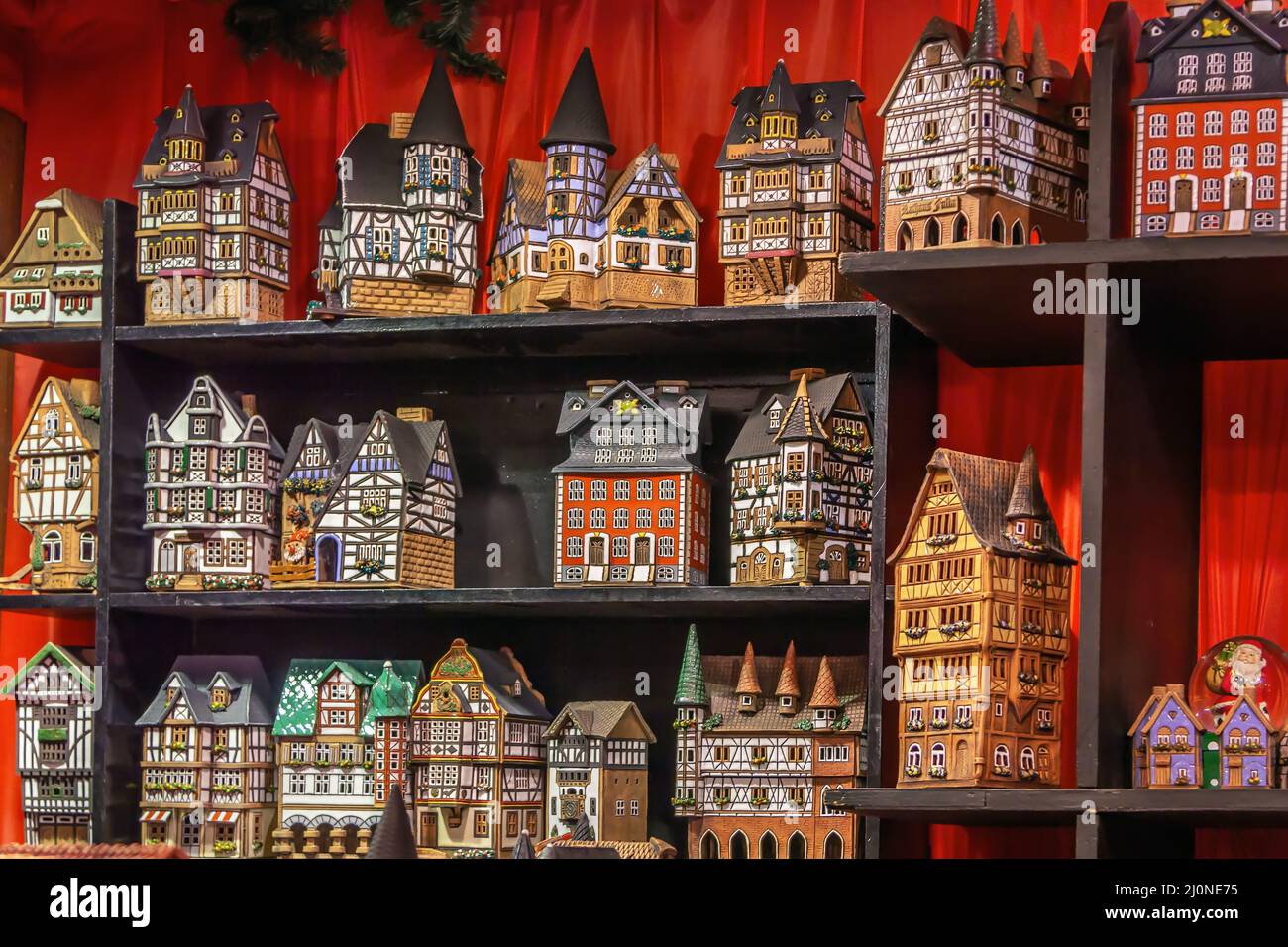 Miniature houses at the Christmas market, Germany Stock Photo - Alamy