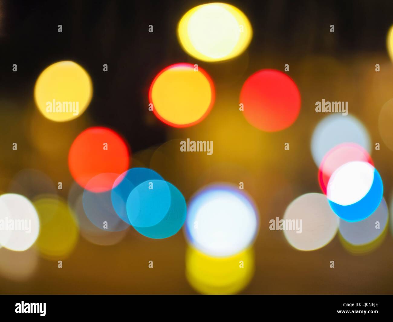 Wallpaper out of focus street lights in Maribor city at night Stock ...