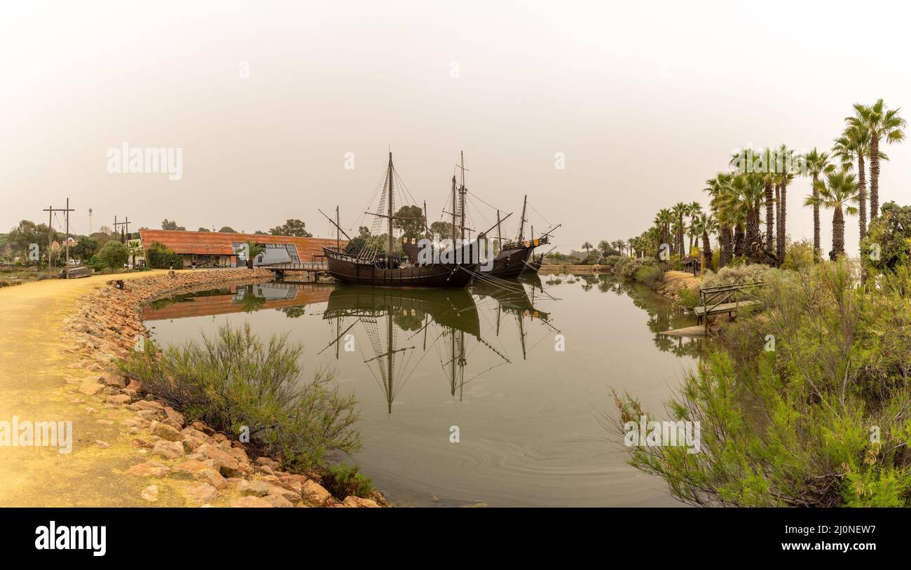 Palos de la Frontera, Spain - 16 March, 2022: view of the historic ...