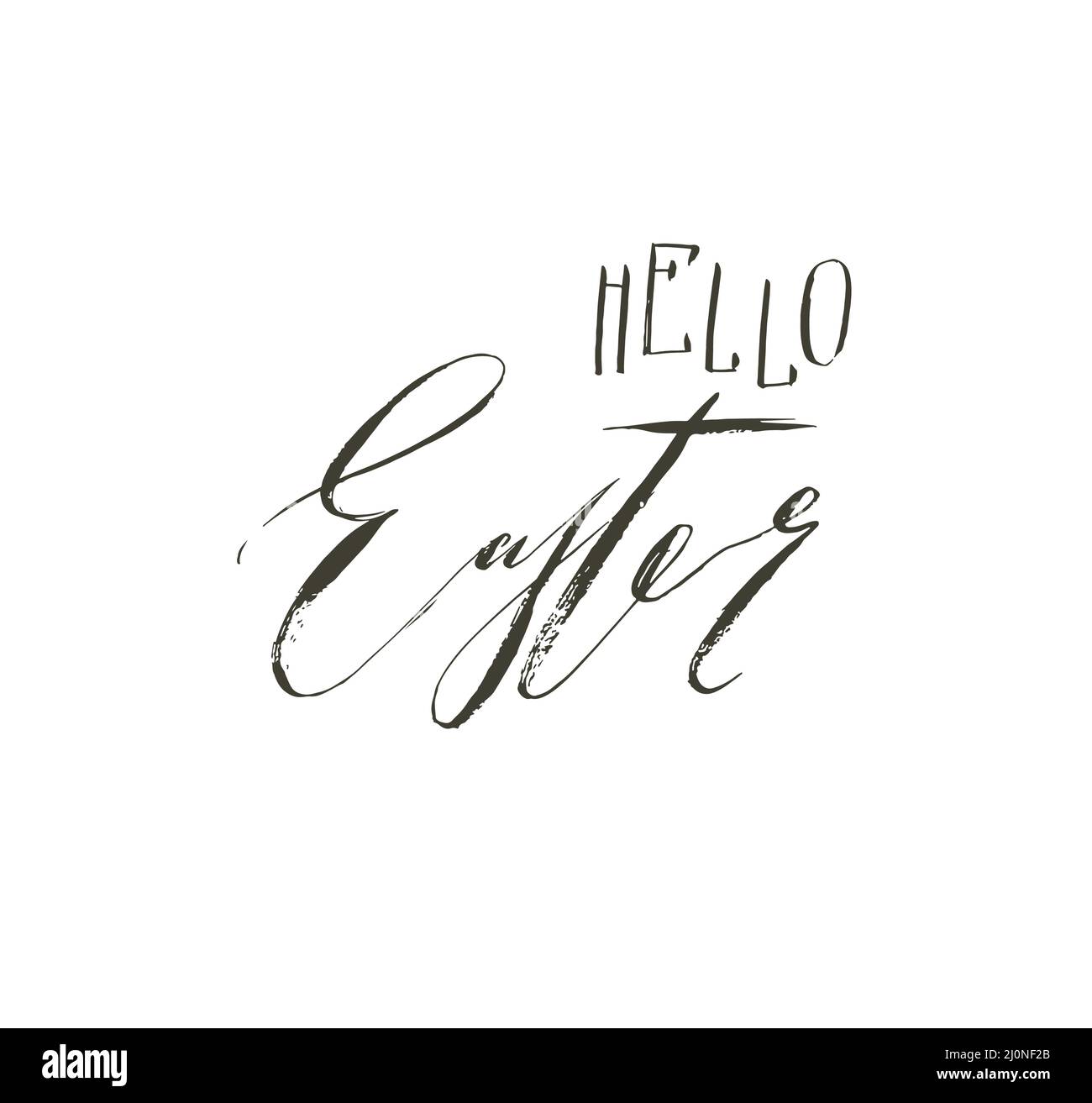 Cute greeting card hello Stock Vector Images - Alamy