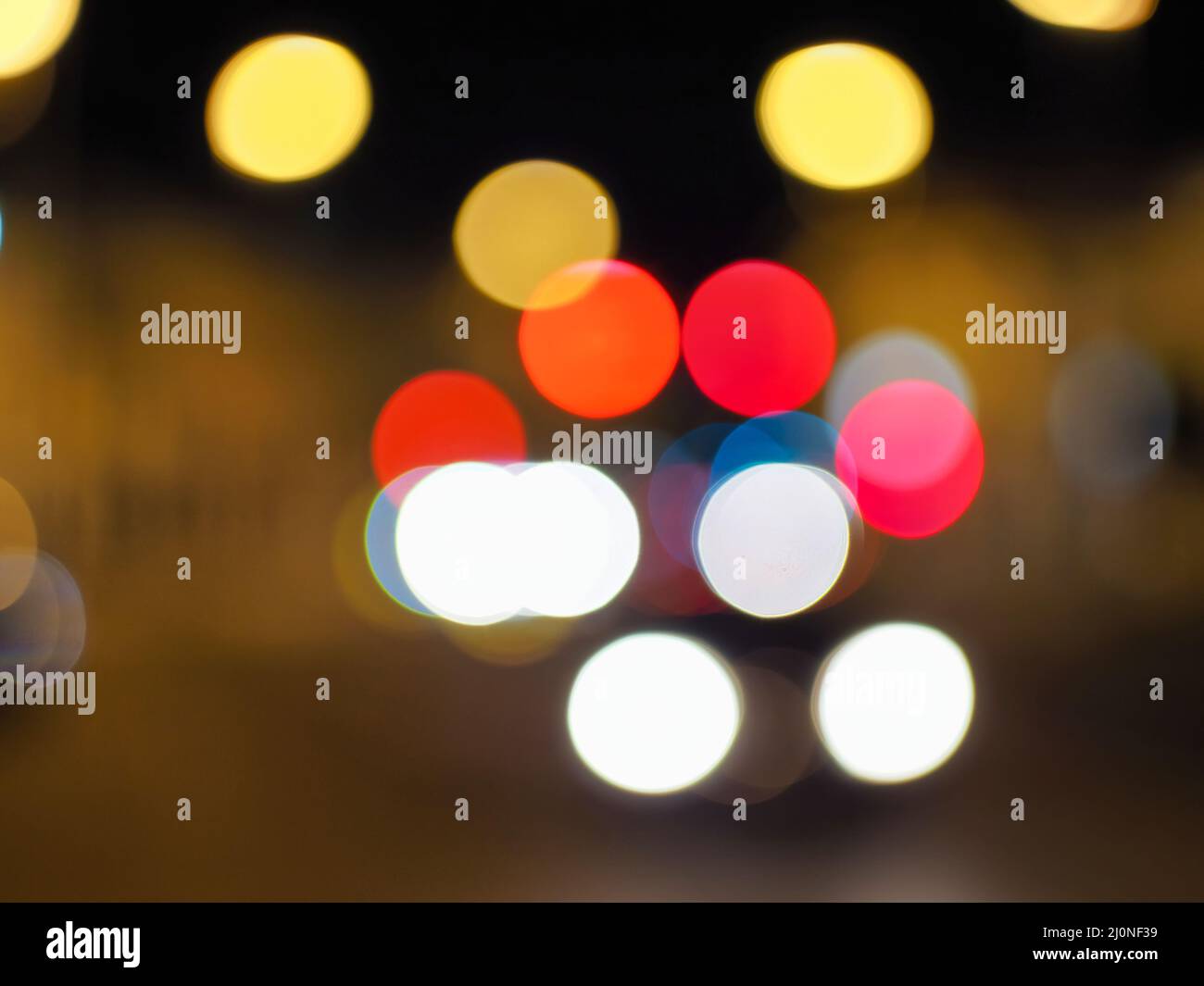 Wallpaper out of focus street lights in Maribor city at night Stock ...