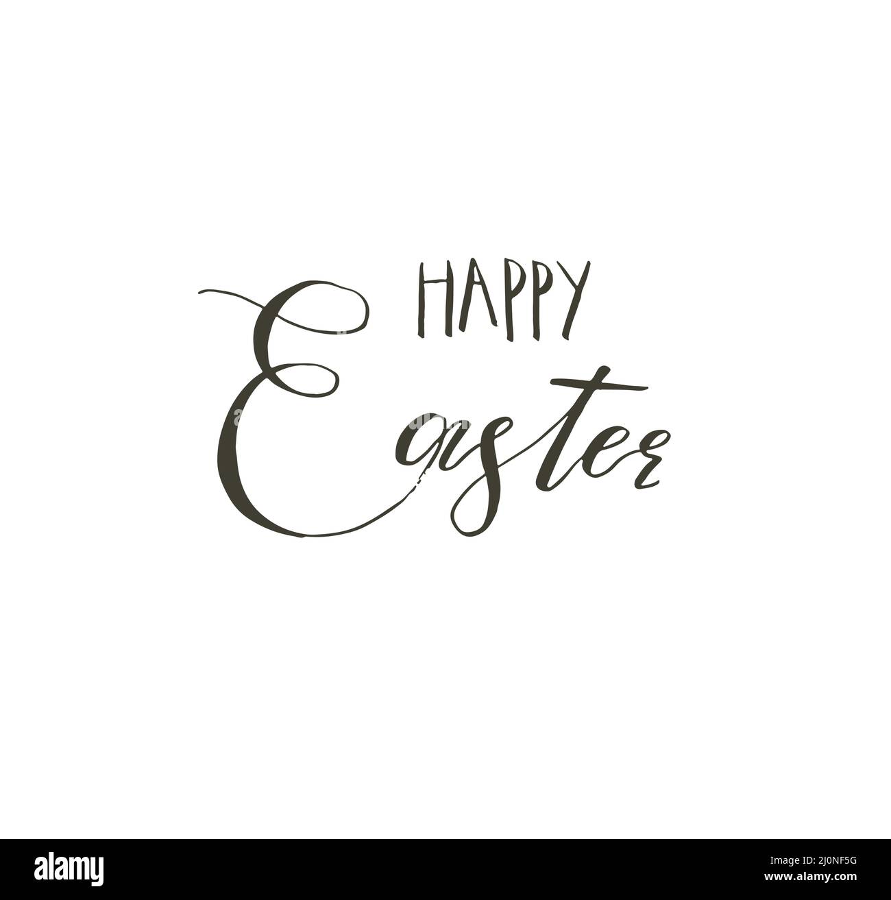 Hand drawn vector abstract graphic scandinavian Happy Easter cute ...