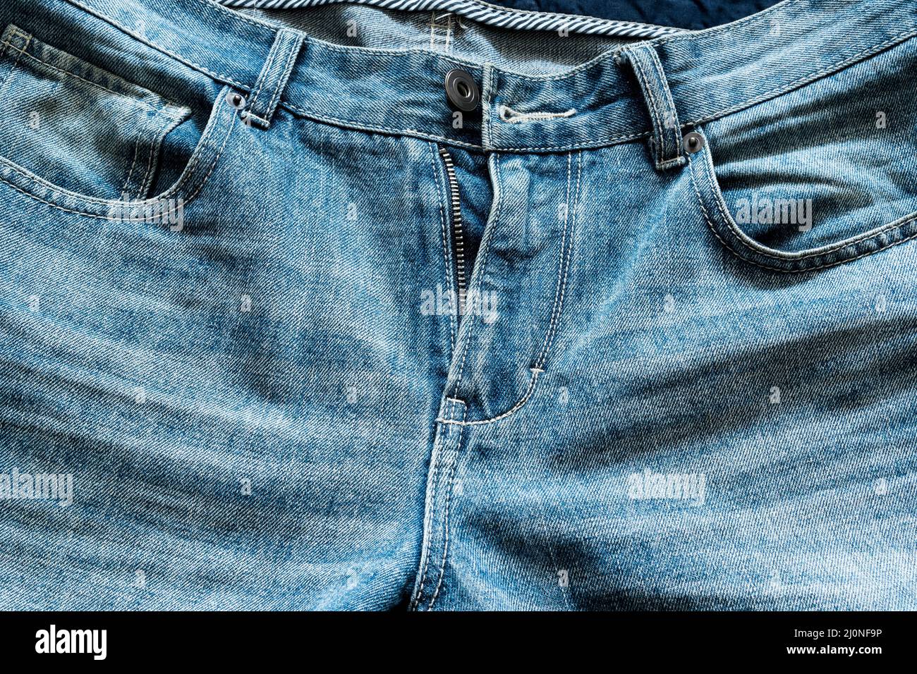 Front of the classic blue jeans Stock Photo - Alamy