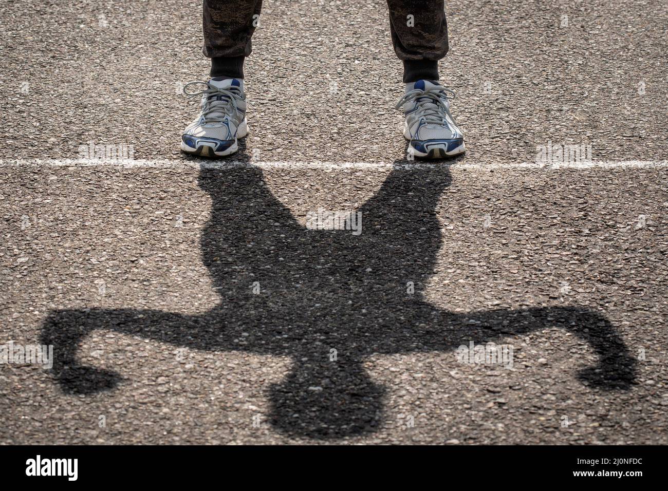 Businessman superhero shadow strong hi-res stock photography and images ...