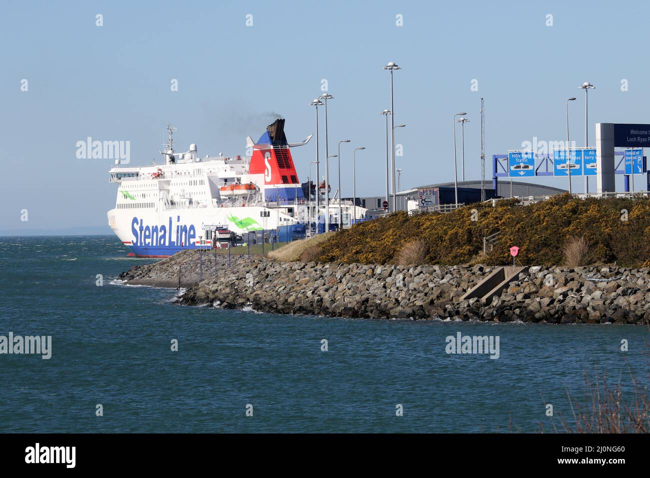 Cairnryan, Dumfries and Galloway, Scotland, UK. The terminal of Stena ...