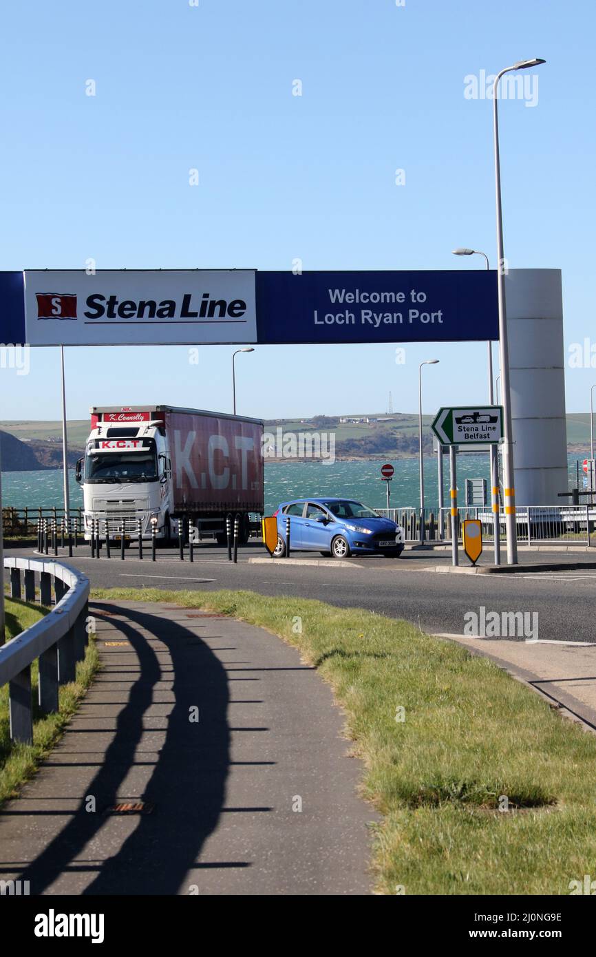 Cairnryan, Dumfries and Galloway, Scotland, UK. The terminal of Stena ...