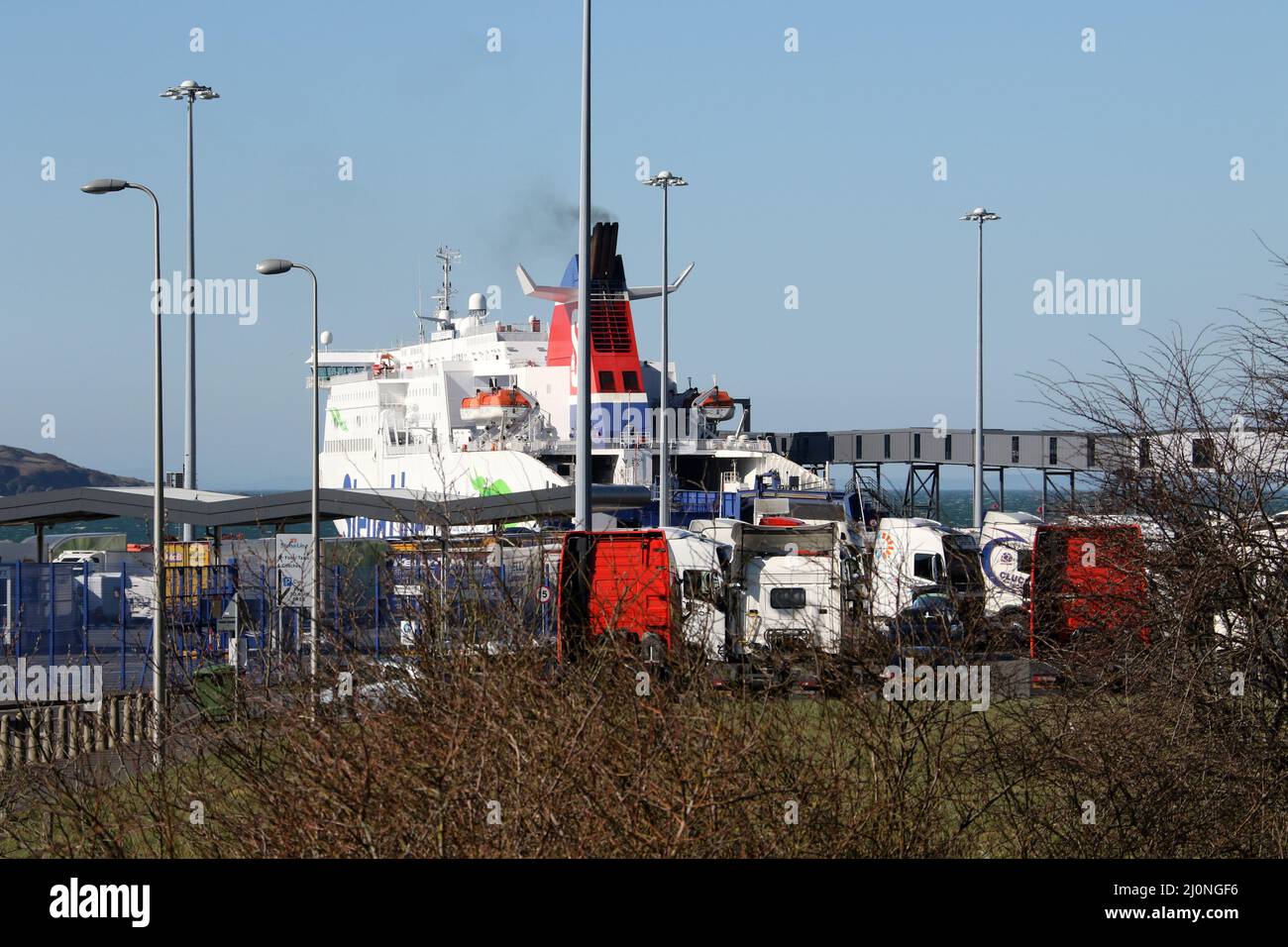 Cairnryan, Dumfries and Galloway, Scotland, UK. The terminal of Stena ...