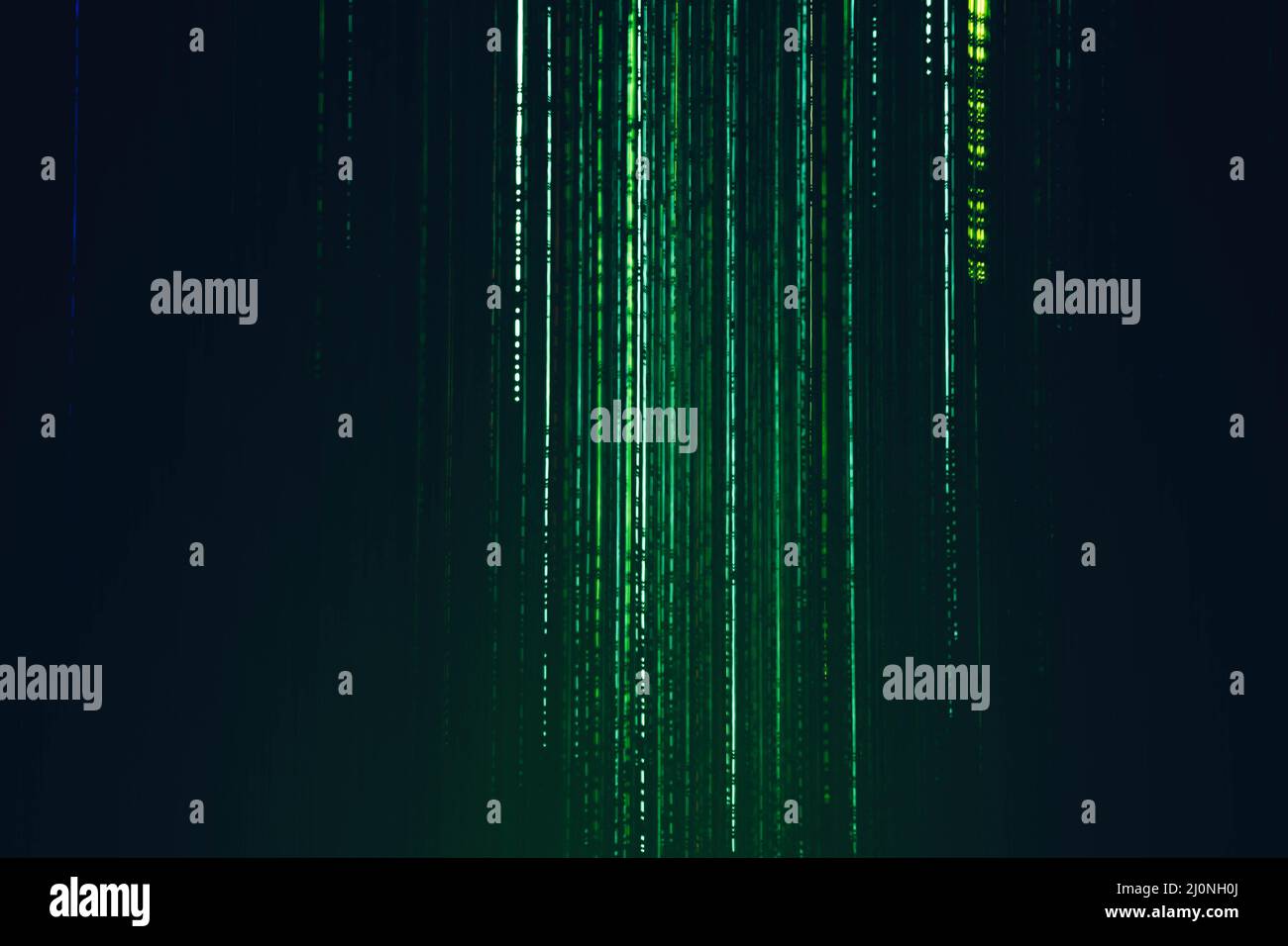 green lights illuminated vertical dashed lines Stock Photo - Alamy