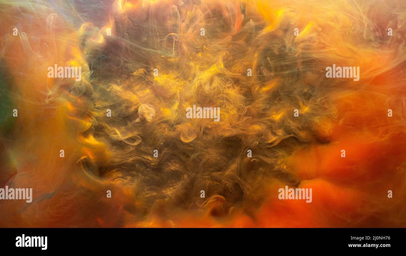 steam flow mysterious haze blur orange smog Stock Photo - Alamy