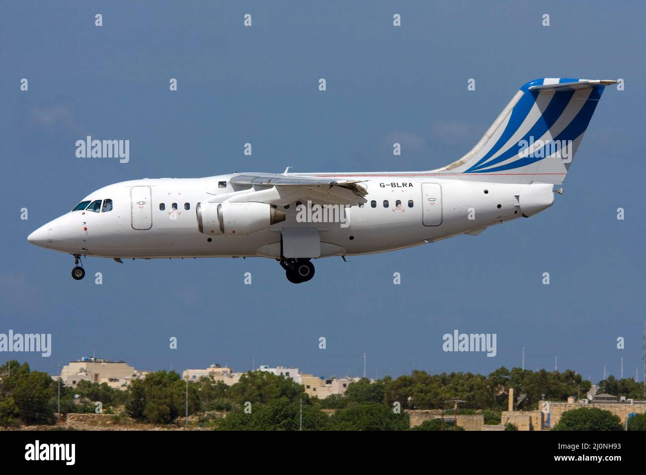 BAe Systems British Aerospace BAe-146-100 (REG: G-BLRA) on finals ...
