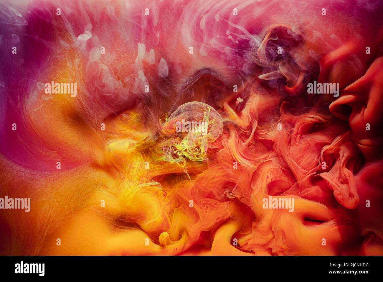 smoke background enchanted air yellow red paint Stock Photo - Alamy
