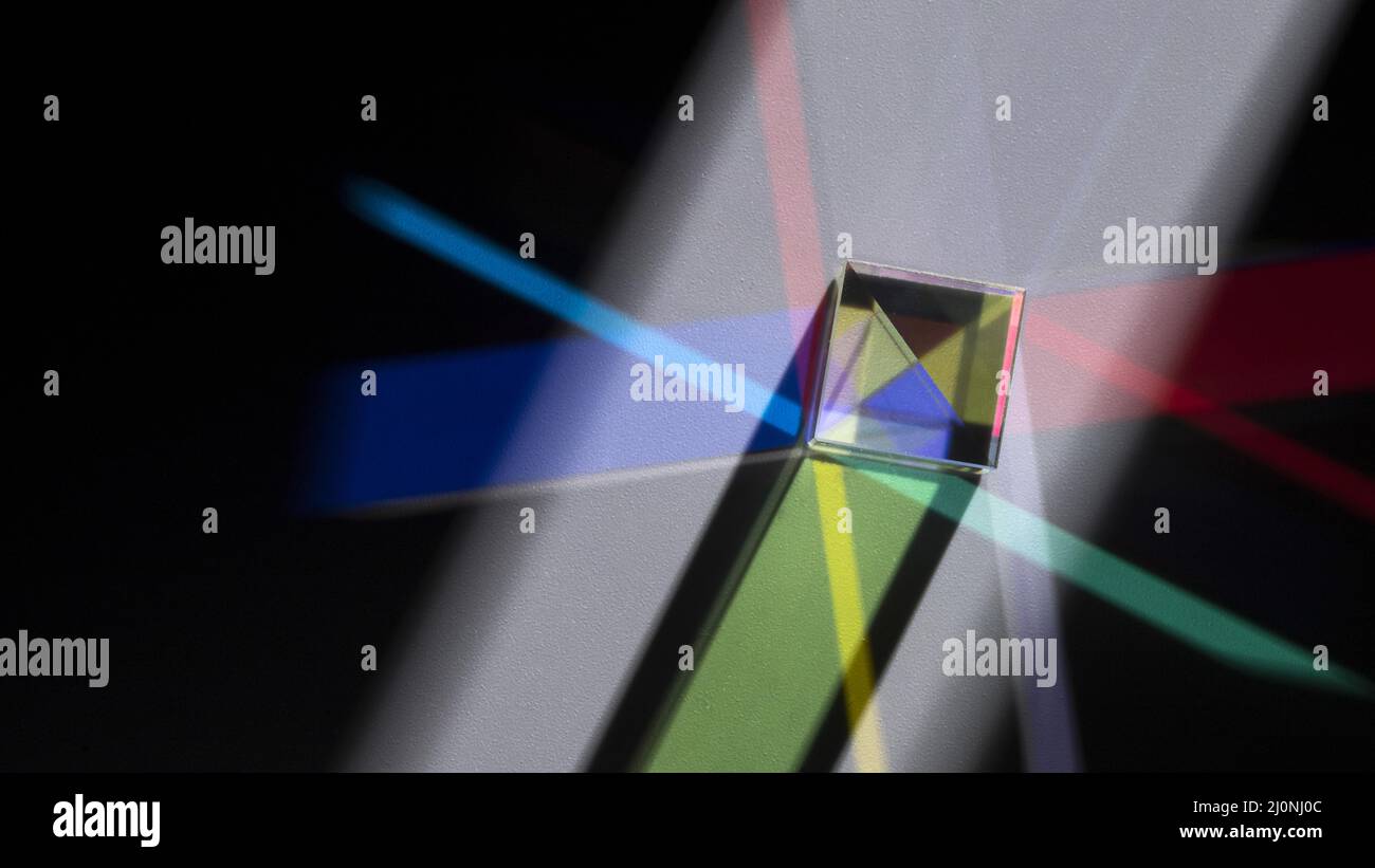 Prism dispersing colorful lights . High quality and resolution ...