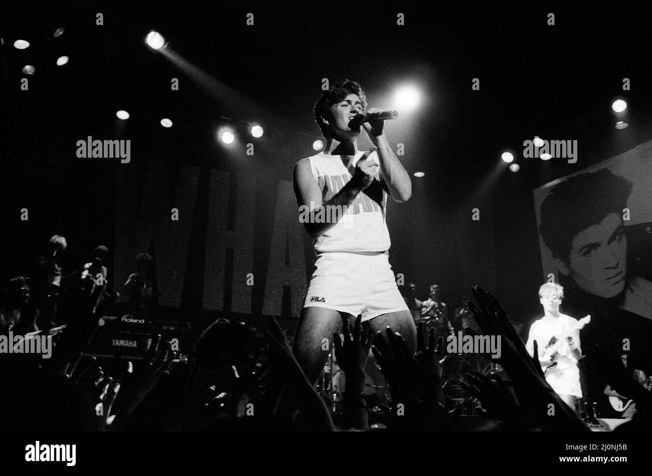 New pop sensation Wham! pictured in concert in Aberdeen, Scotland. This ...