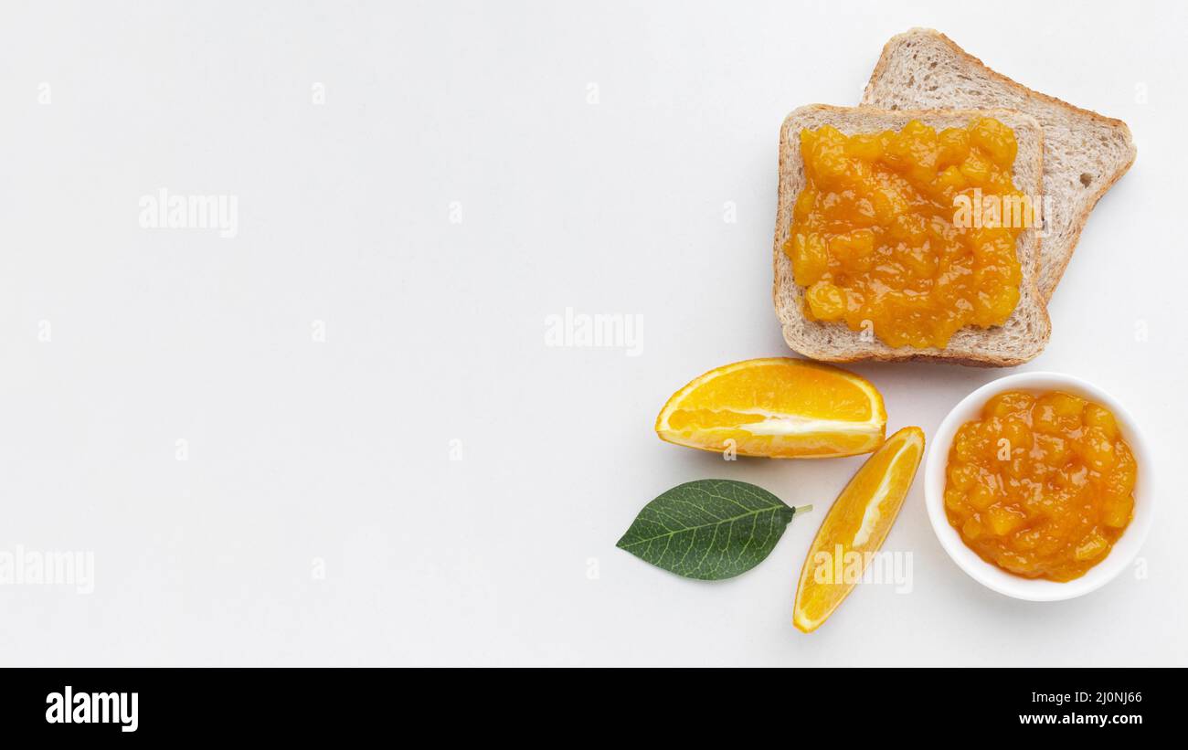 Top view tasty jam bread. High quality and resolution beautiful photo ...