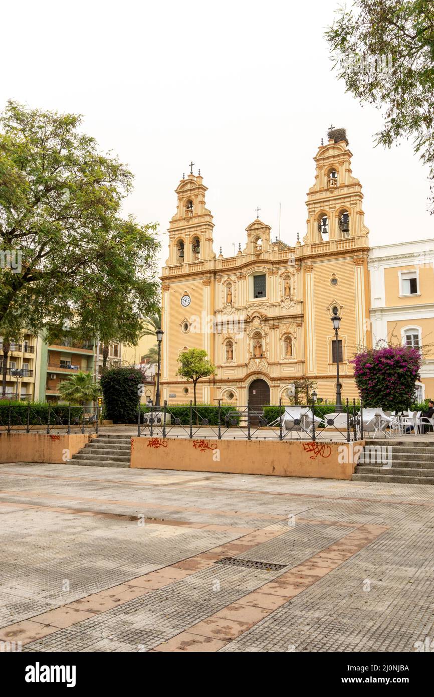 Huelva, Spain - 16 March, 2022: view of the historic cathedral of ...