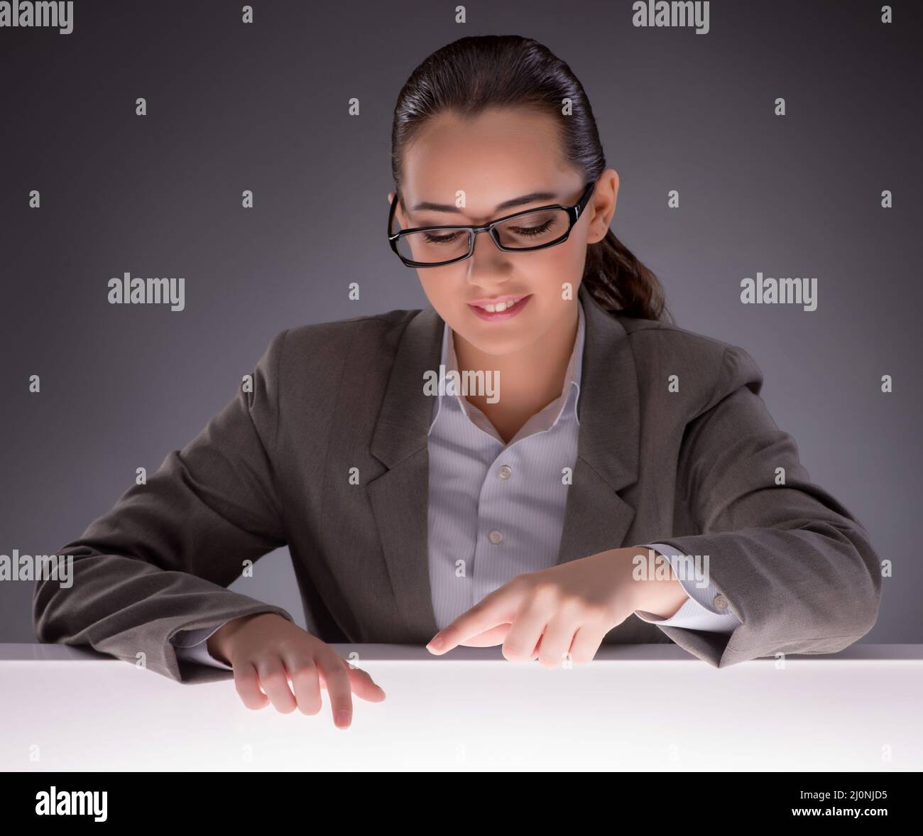 Pushing table girl hi-res stock photography and images - Alamy
