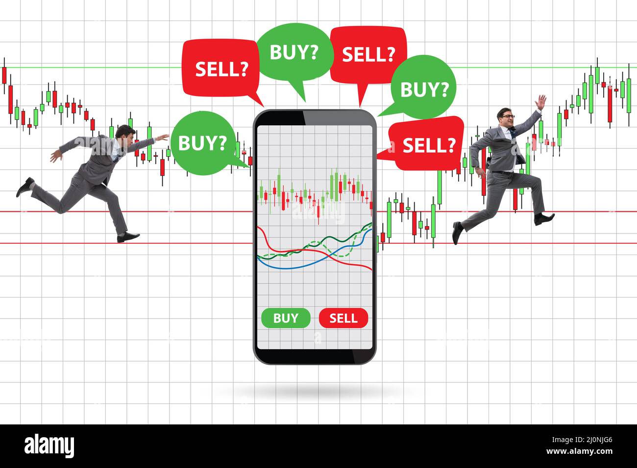 Online trading concept with businessman Stock Photo - Alamy