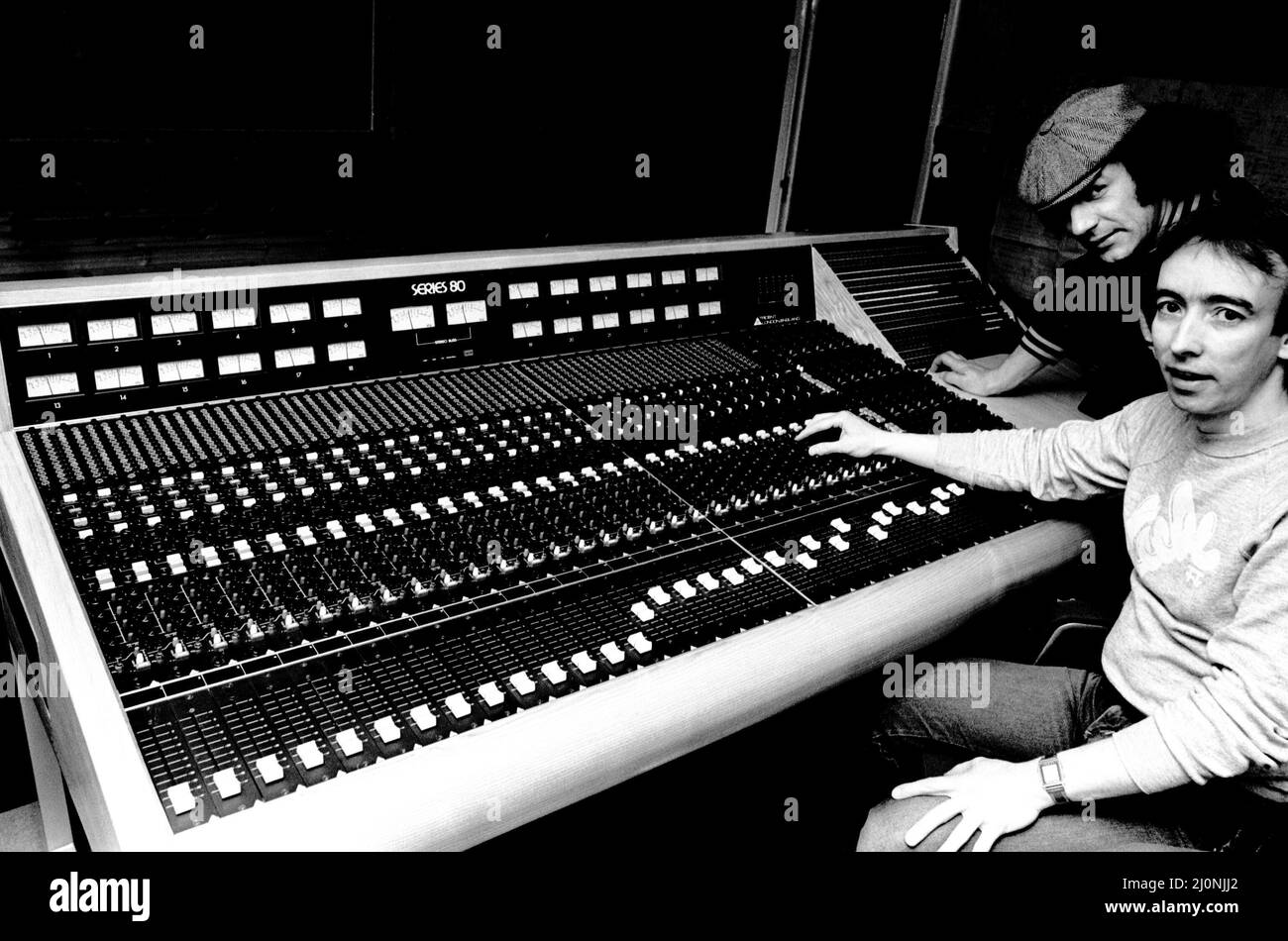 Brian Johnson, lead singer of the rock group AC/DC, with John Craig at ...