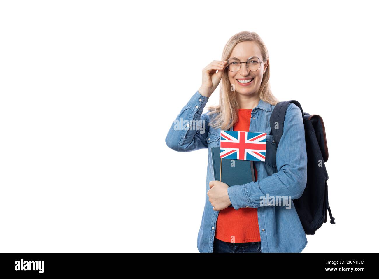 English language learning woman hi-res stock photography and images - Alamy