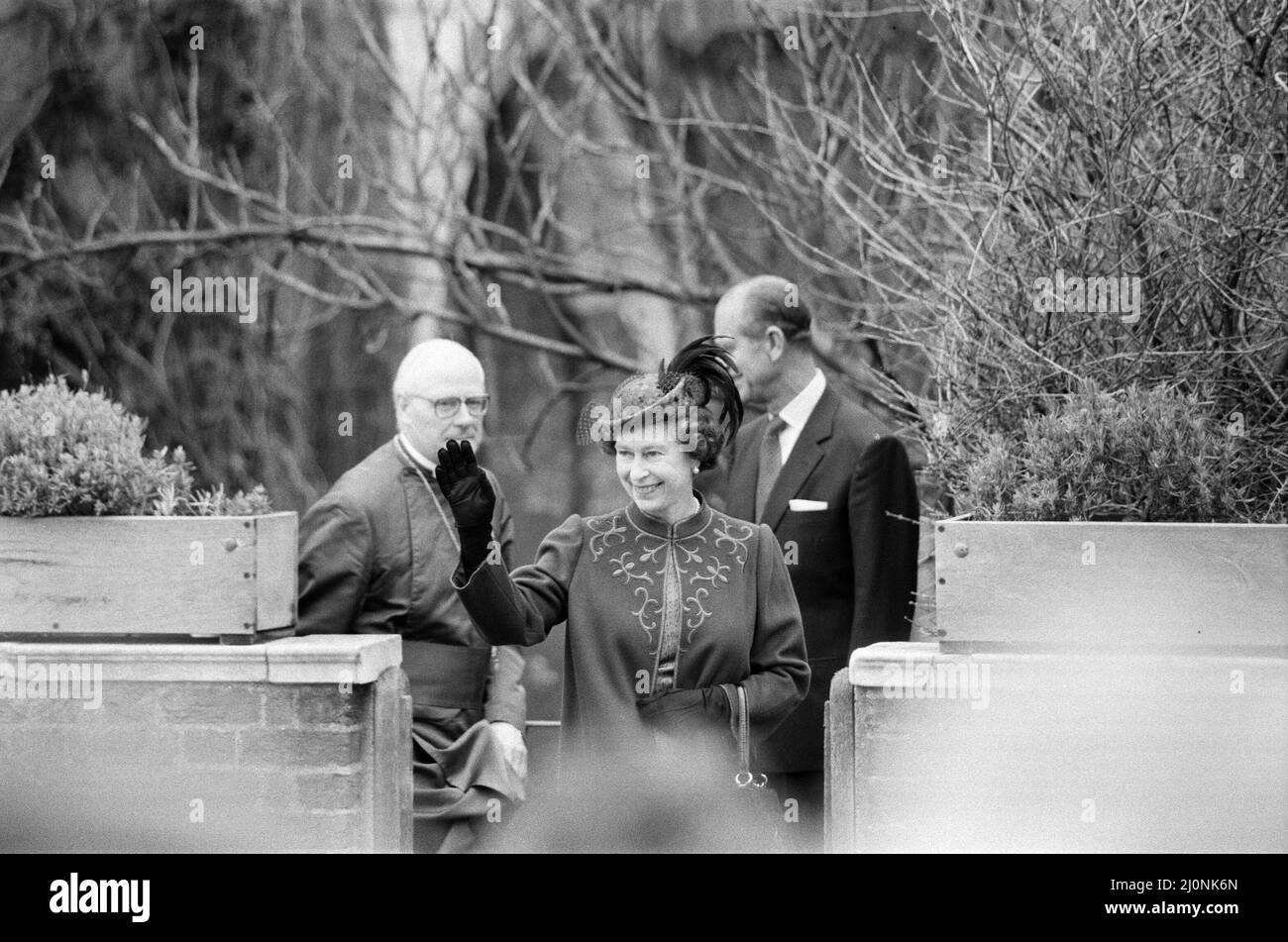 The Royal family pictured at St George's Chapel, Windsor, after the ...