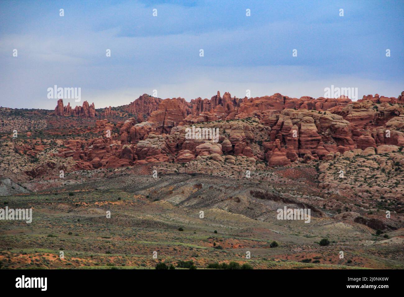 Aerial view of the rock formations of Colorado National Monument in ...