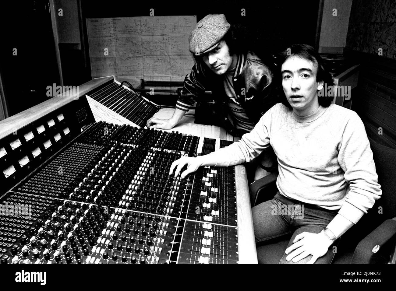 Brian Johnson, lead singer of the rock group AC/DC, with John Craig at ...