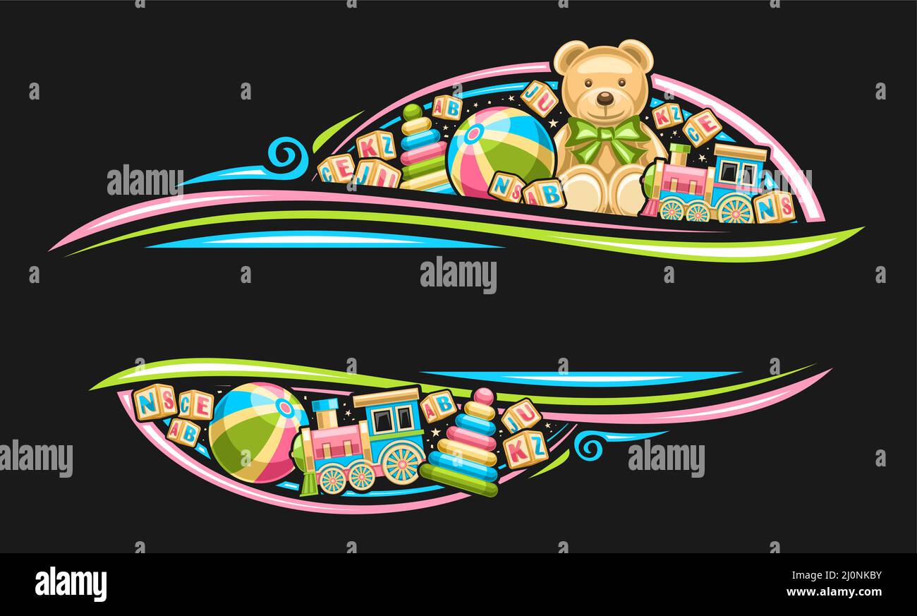 Vector border for Kid Toys with copy space for advertising text ...