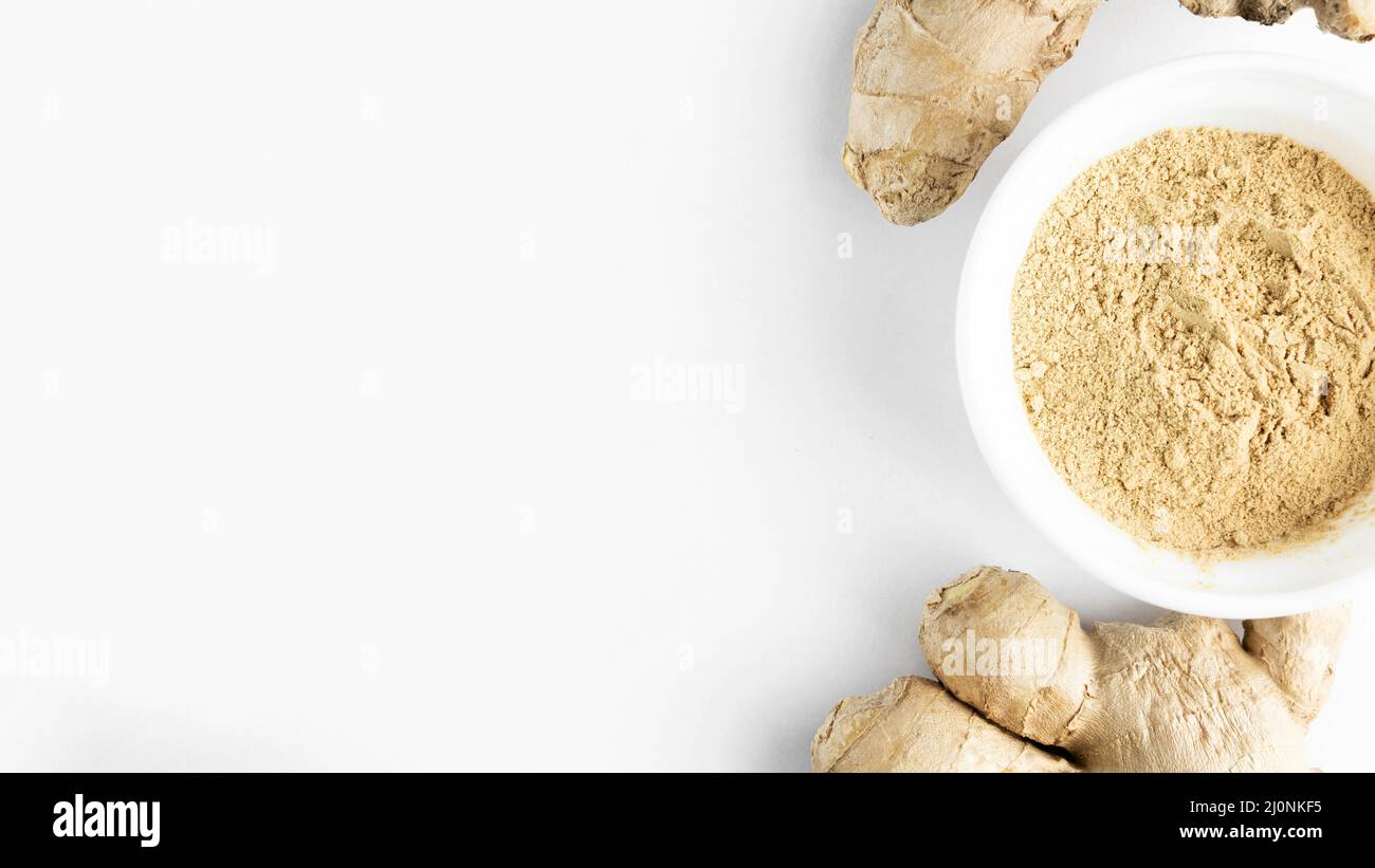 Top view ginger with copy space. High quality and resolution beautiful ...