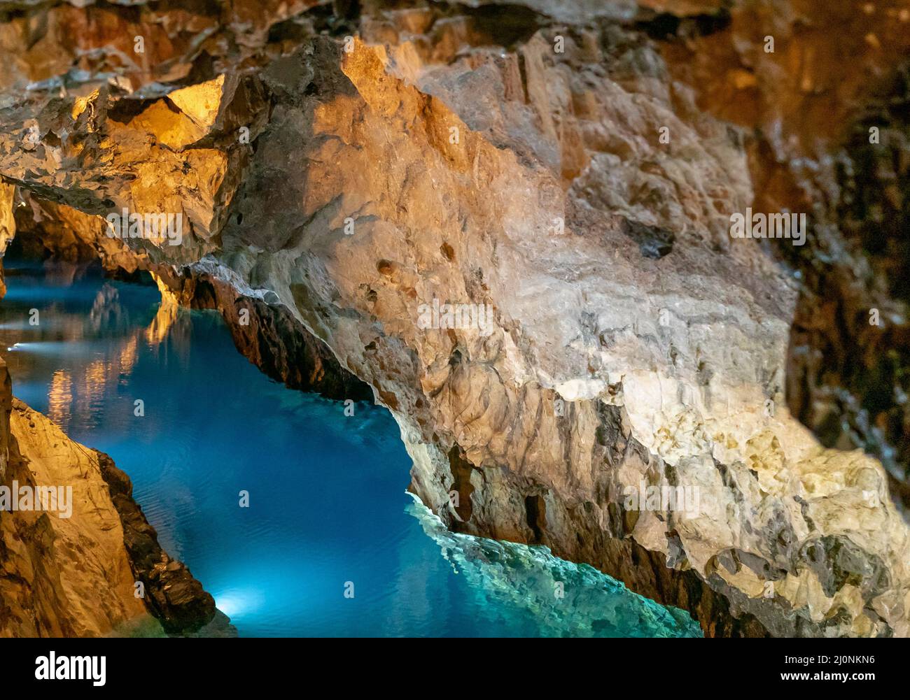 Aracena, Spain - 16 March, 2022: view of the Gruta de las Maravillas ...