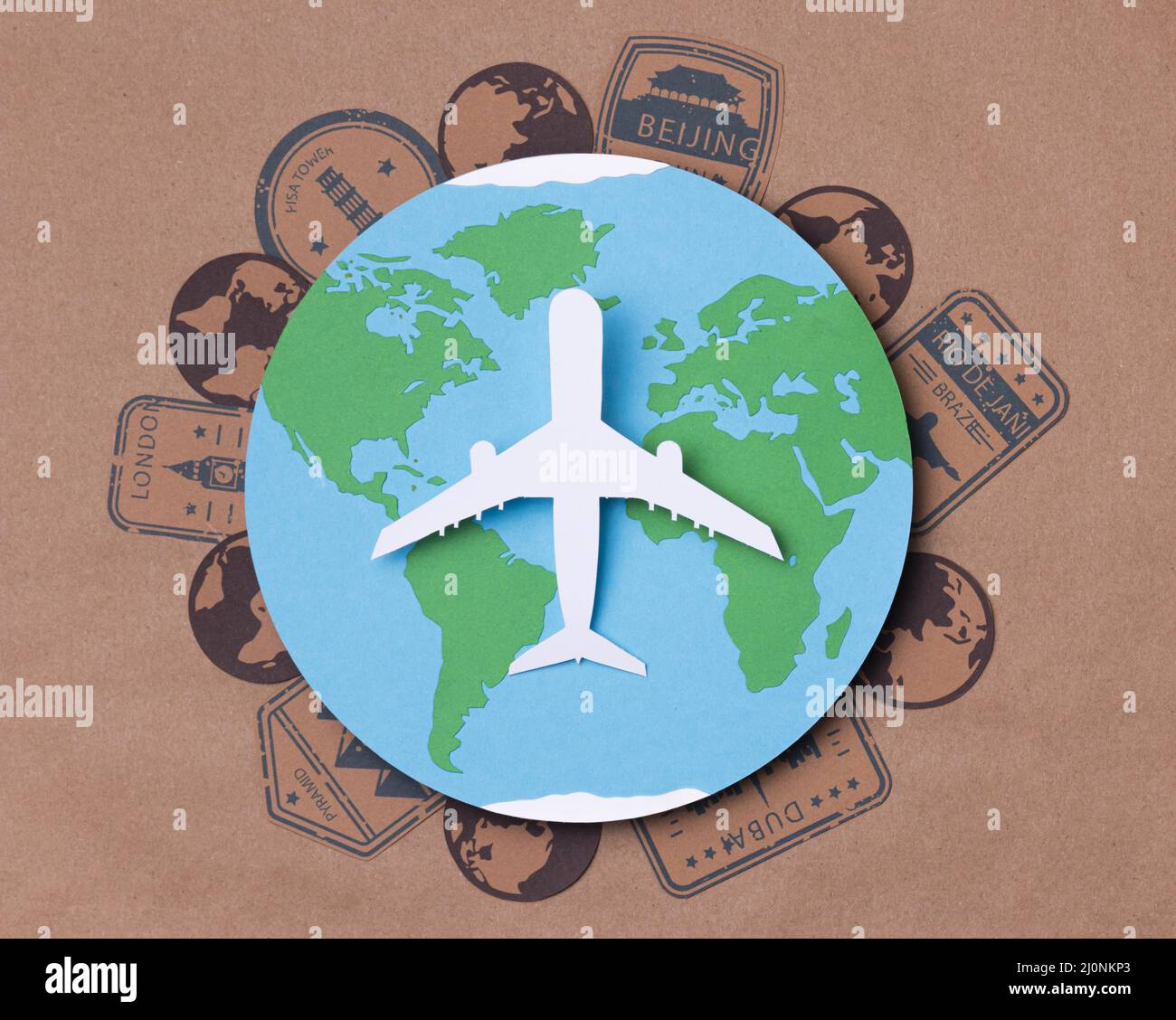 Top view world tourism day concept. High quality and resolution ...