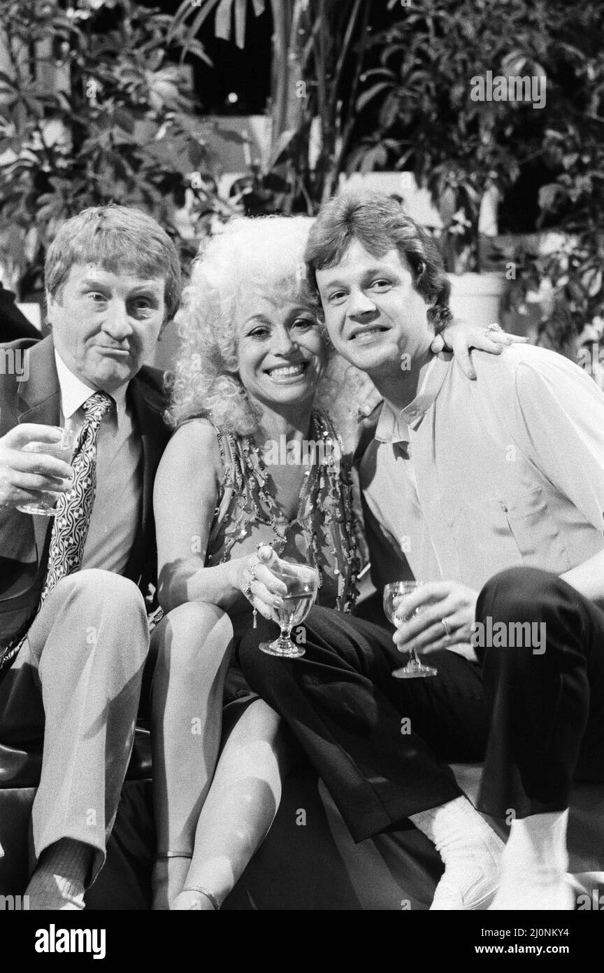 Norman Collier with Barbara Windsor and her boyfriend Stephen Hollings ...